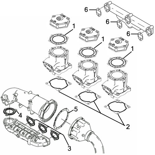 Kawasaki 1200 STX-R '02-05 Individual Gaskets — Atlantic Jet Sports